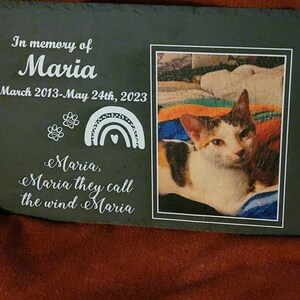 Custom Made PET Memorial Slate Dark Grey Hamster Cat Dog Grave - Etsy