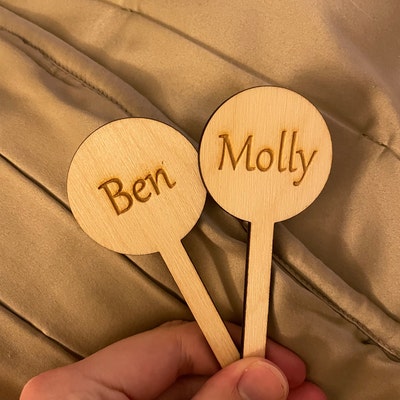 Personalised Mini Garden Sign, Custom Wooden Garden Plant Signs ...