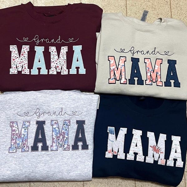 Mama Keepsake Sweater, Keepsake Sweatshirt, Embroidered Mama, Baby ...