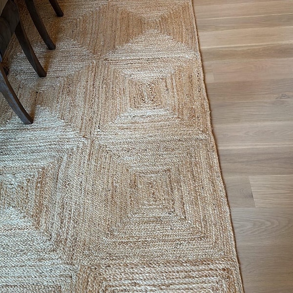 Jute Runner Rug - Natural Jute Runner Rug, Indian Handwoven Jute Rug ...