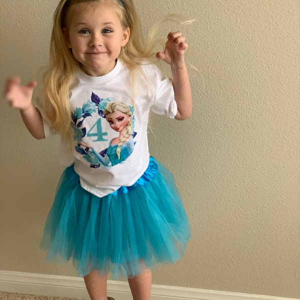 Birthday Princess Elsa Queen Frozen Blue Silver Sequins Bow Headband ...