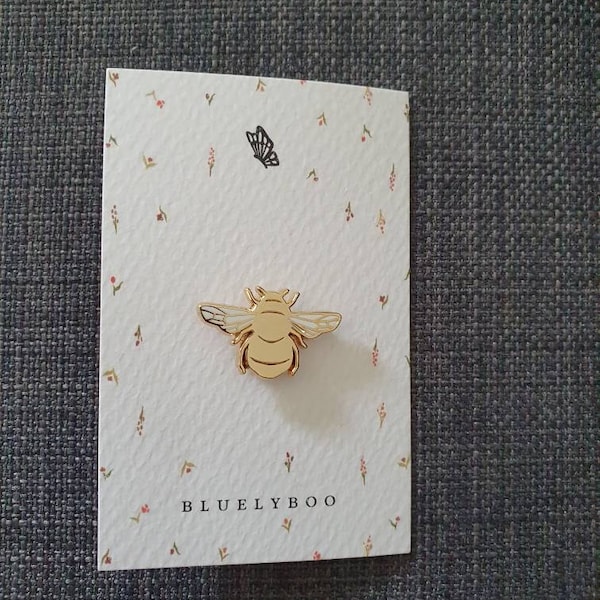 Bee Mini Pin - Gold Small Bumble Board Filler Hard Enamel Pins Brooch ...