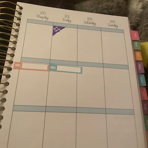 24 Homework Planner Headers Student Reminder Sticker Fits | Etsy