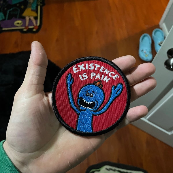 Mr. Meeseeks "existence is Pain" 3.5" Patch. - Etsy