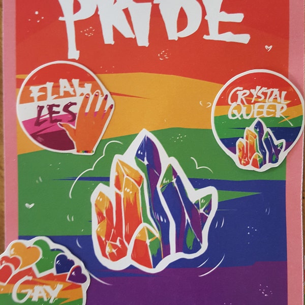 LGBTQ PRIDE PUNS Stickers [vinyl + Glossy Paper] | Asexual Aromantic ...