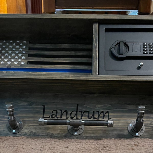 Police Duty Gear Rack - Vest Holder - Thin Blue Line Warrior Rack ...