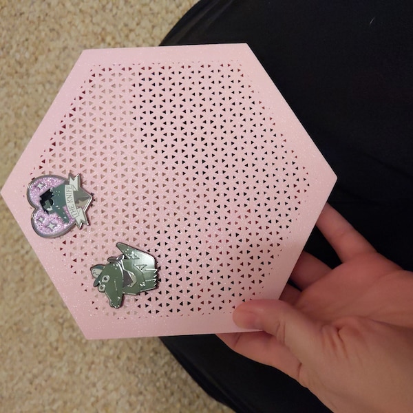 Pin Board (HEXAGON) | 3D Printed Colored Filament | for Enamel Pins ...