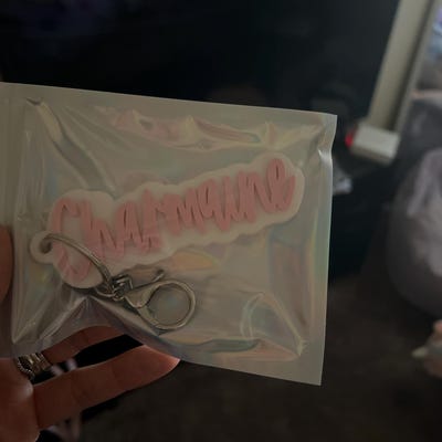 Personalized Keychain/ Acrylic Keychain / Diaper Bag Tag/ Lunch Box Tag ...