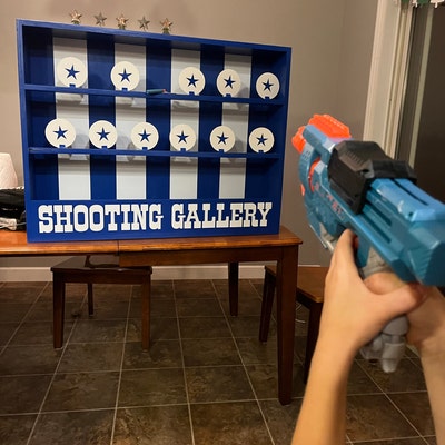 Deluxe Shooting Gallery Carnival Game With Hinged Targets and Quick ...