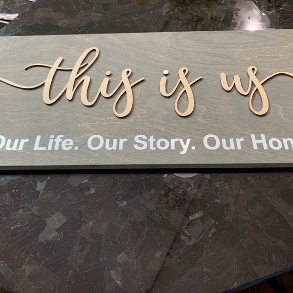 This is Us Sign Custom Wood Sign Rustic Home Decor Our First Home Our ...