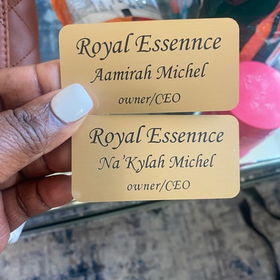 Custom Engraved Name Tag Badges Personalized Identification With Pin or ...