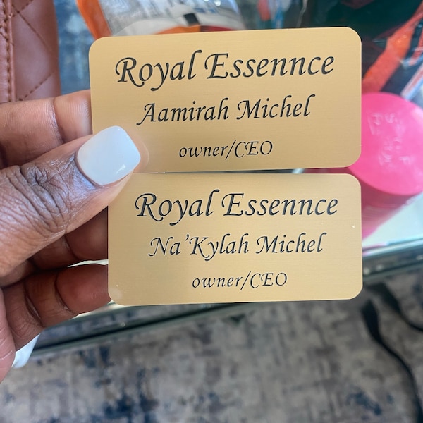 Custom Engraved Name Tag Badges - Personalized Identification With Pin ...