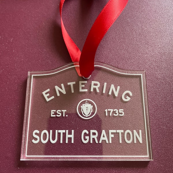 Massachusetts Town Entering Sign Ornaments - Etsy