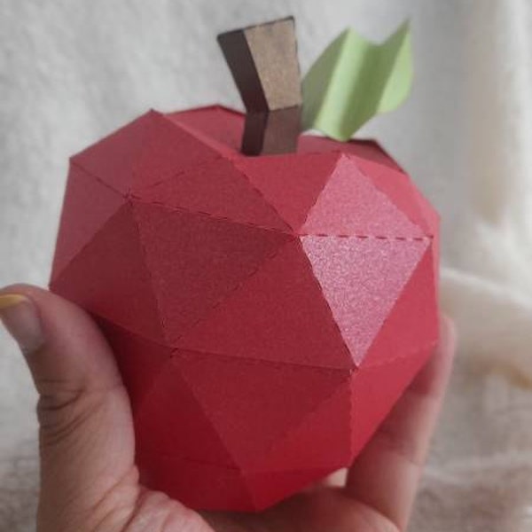 Apple Gift Box Papercraft, SVG, PDF, Cricut, Silhouette File - Etsy