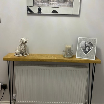 Rustic Console Table With Hairpin Legs, Rustic Hallway Table, Entryway ...