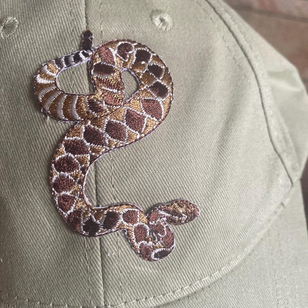 Snake Applique Patch - Western Diamond Reptile Embroidered Badge 3 ...