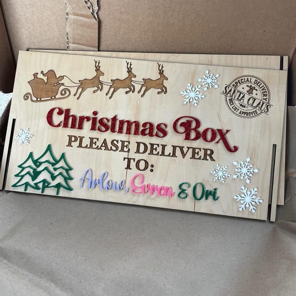 Personalized Christmas Eve Box: Holiday Keepsake Crate With Santa Key ...
