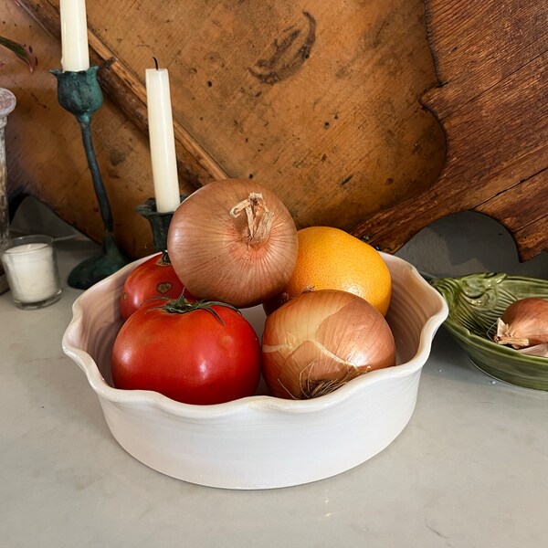 Handmade Ceramic Round Tray, Serving Dish, Platter, Rustic, Modern ...