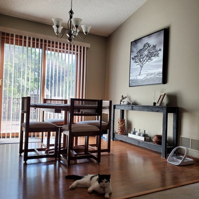 60 Black Farmhouse Console Table - Etsy