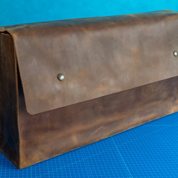 Personalized Vintage Leather Document Holder Case Folder ,A4 / Letter ...