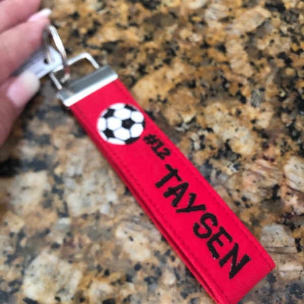 Personalized Sports Tag / Sports Keychain / Monogrammed Key Fob ...