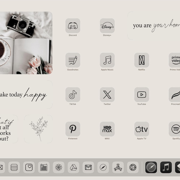 Neutral Beige App Icon Pack | Ios Theme for iPhone | Phone Wallpapers ...