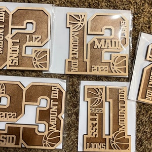 Custom Senior Athlete Number Sports Number Wood Cutout - Etsy