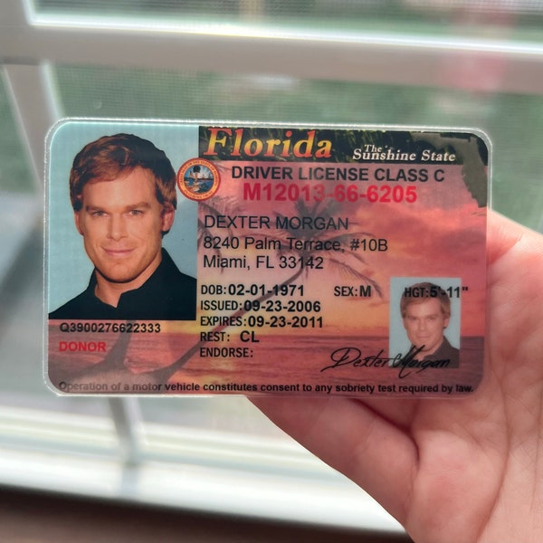 Dexter TV Series Dexter Morgan Driver's License Cosplay Prop - Etsy