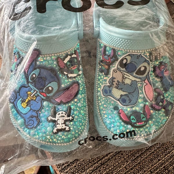 Custom Pink Rhinestone Crocs - Etsy