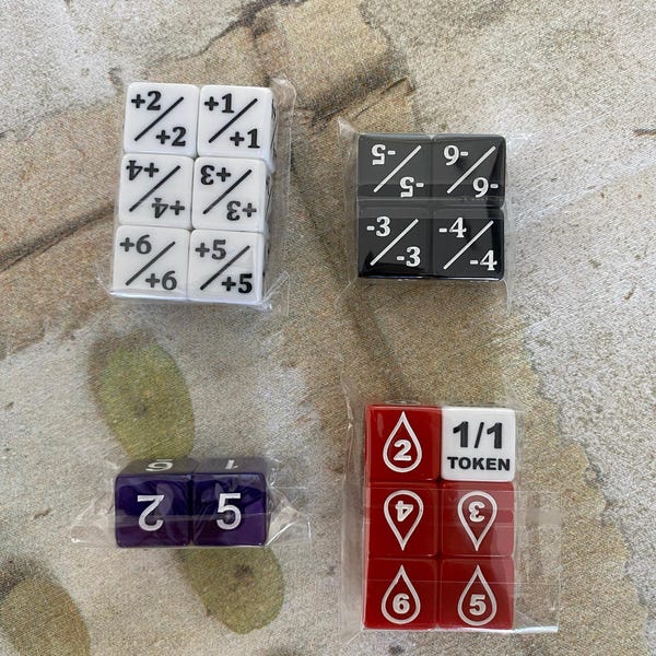 1x Gold Command Zone Metal Die 2, 4, 6, 8, 10 & 12 for Commander Tax ...