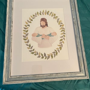 Jesus Christ Faceless Portrait Watercolor Print - Etsy