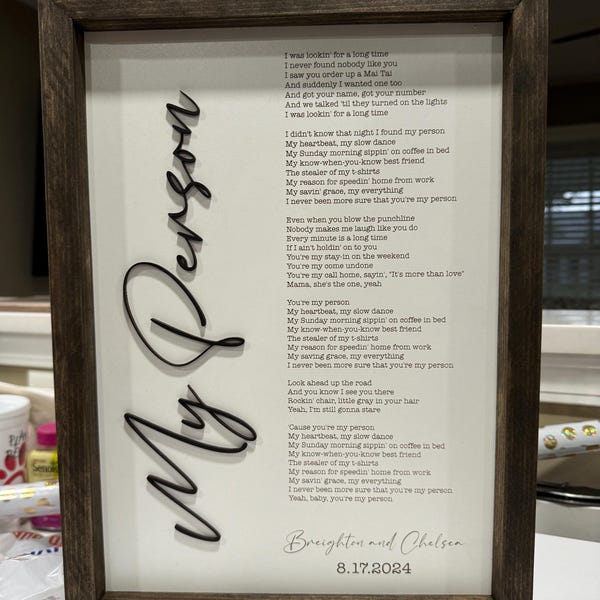 Personalized Wedding Song Sign - Etsy