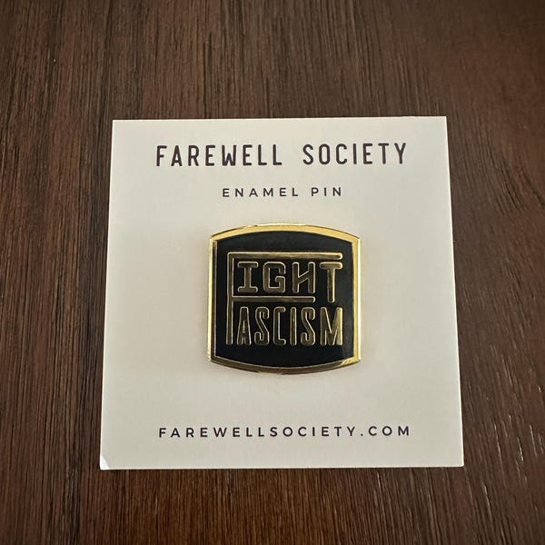Fight Fascism Hard Enamel Pin, Anti Fascist, Protest Pins, Activism ...