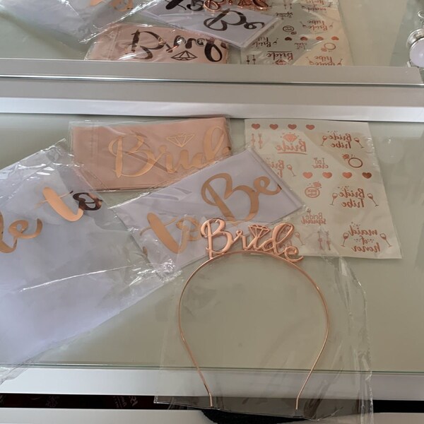 Hen Do Sash, Veil, Tiara for Bride to Be, Hen Party, Future Mrs, Miss ...