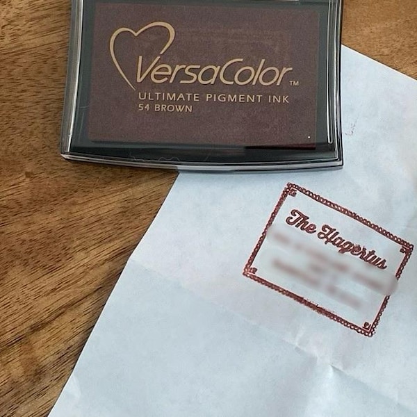 Cute Address Stamp, Return Address Stamp With Scalloped Border and ...