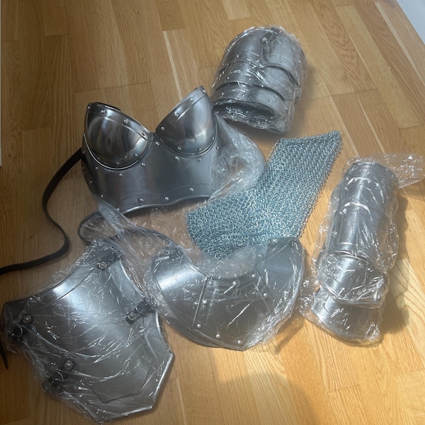 Medieval Knight Shoulder & Bracer Armor, Larp Armor,fantasy Armor ...