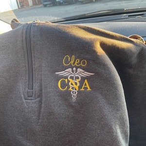 CNA Sweatshirt Certified Nursing Assistant Nurse Sweatshirt Caduceus ...