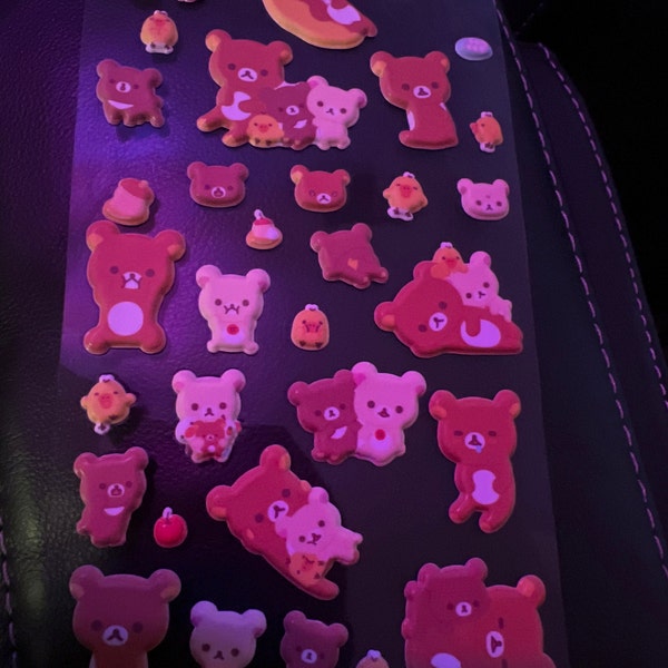 Rilakkuma Puffy Style Sticker Sheets (pick One) - Etsy