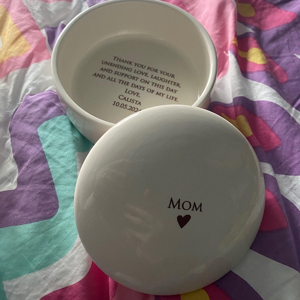 Personalized Mother of the Bride Gift, 'mom' Keepsake Box, Wedding Day ...