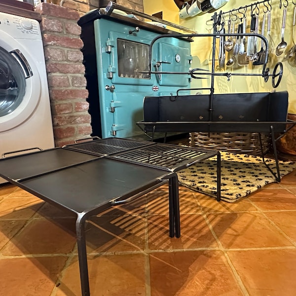 Wilderness Fire Pit With Grill and Pot Hangers - Etsy