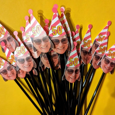 Custom Face Fans on a Stick, Face Cutouts for Bachelorette, Big Head ...
