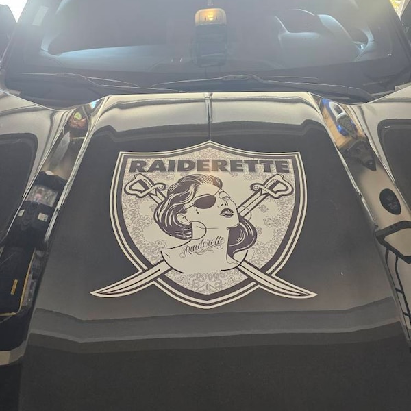 Raiderette Sticker, Las Vegas Raiders Female Las Vegas Raider Fan Decal ...