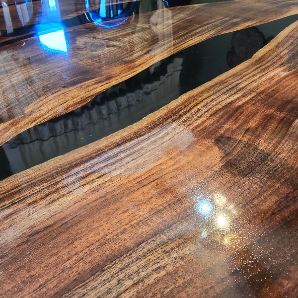 Personalized Epoxy Ocean Live Edges Dining Table Top, Center Table ...