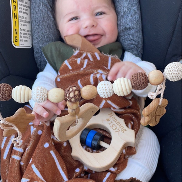 Police Shield Shaped Wooden Rattle - Organic, Natural, Baby Toy ...