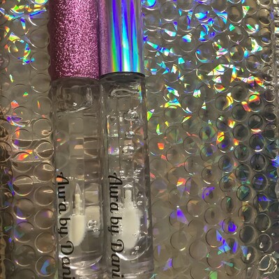 Luxury Metallic Silver Lip Gloss Tubes With Rhinestones: Wand ...
