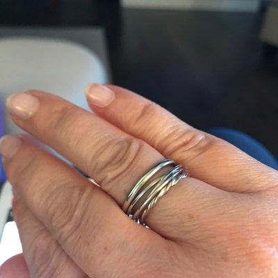 Tiny Heart Ring Sterling Silver Hand Cut Heart Stacking Ring - Etsy