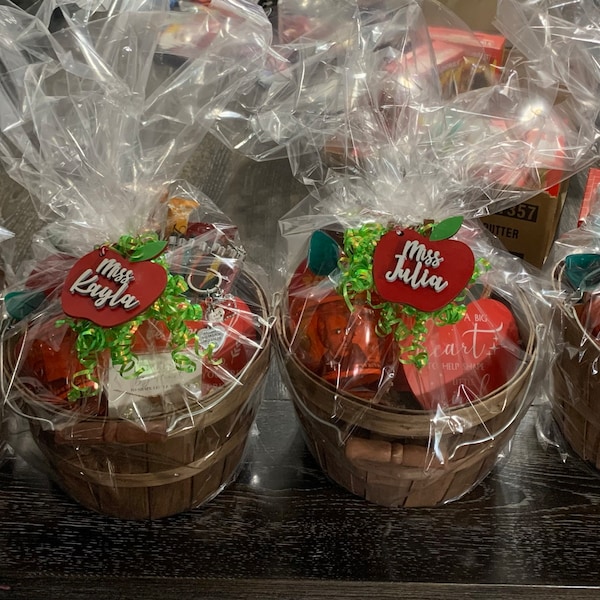 Teacher Appreciation / Teacher Gift Tags / Wooden Apple Pencil Name ...