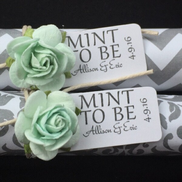Set of 150 Favors, Decorated Mints With Personalized Tag - Etsy