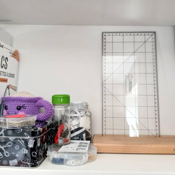 Wooden Ruler Rack for Quilting Templates, Patchwork Sewing Accessory ...