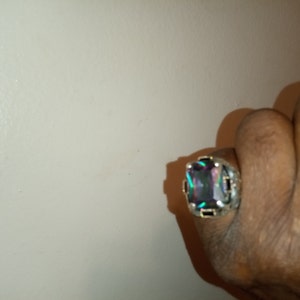 Sterling Silver Amber Men Ring Vintage Man Ring With Amber - Etsy